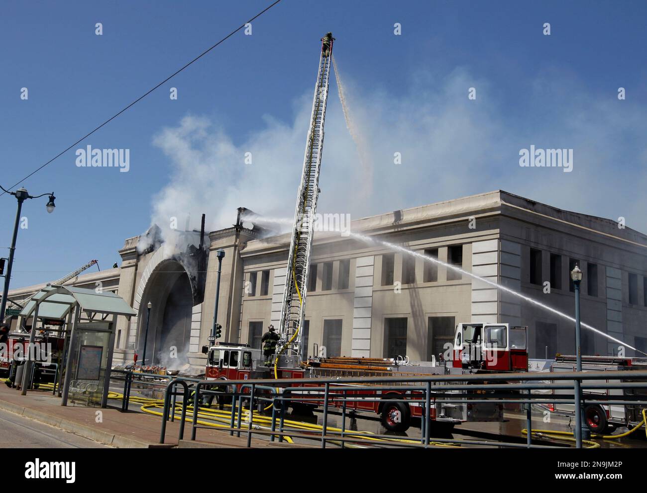 Firefighters with the San Francisco Fire Department battle a fire at ...