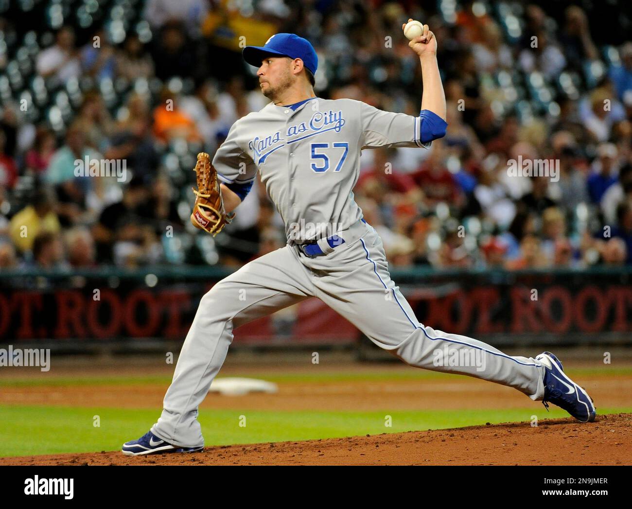Kansas City Royals Jonathan Sanchez in a baseball game against the ...