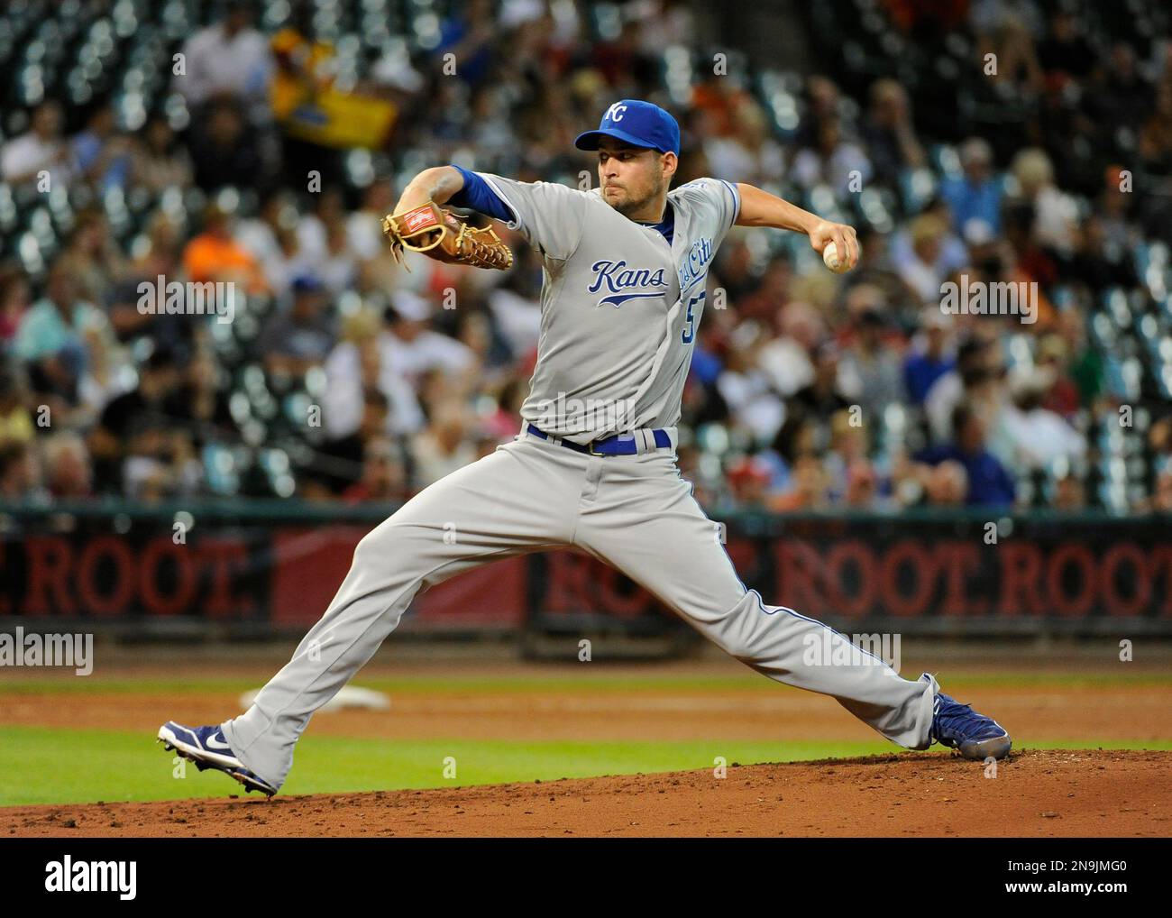 Kansas City Royals Jonathan Sanchez in a baseball game against the ...
