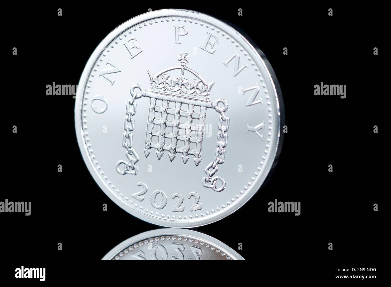 2022 silver one penny hi-res stock photography and images - Alamy