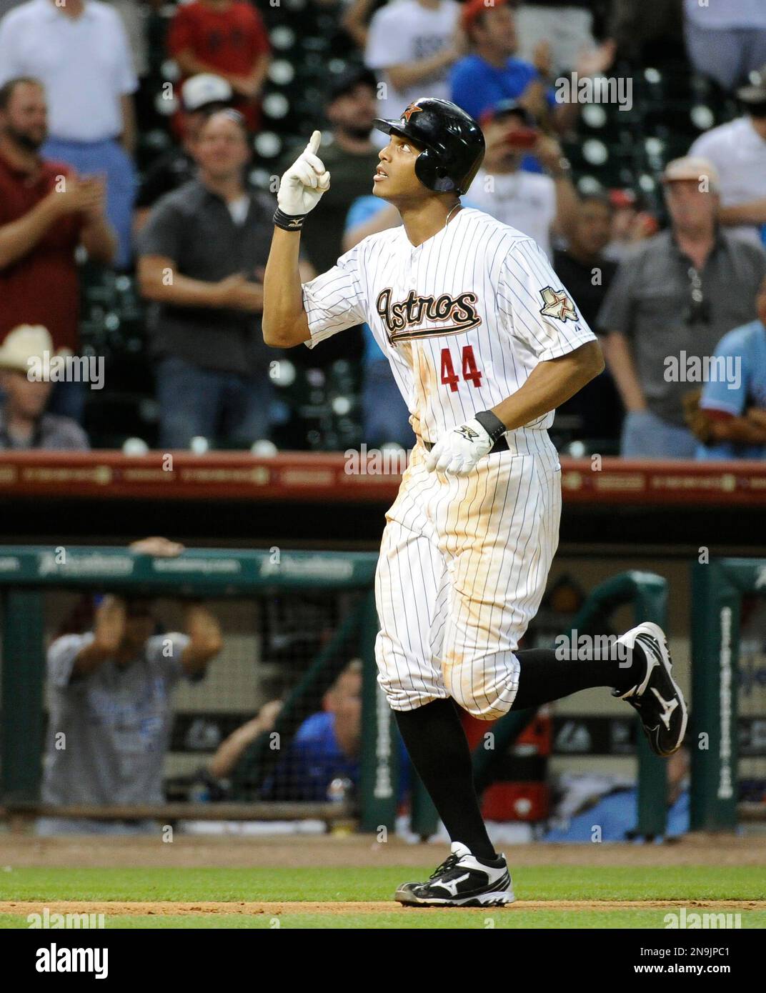 Houston Astros' Justin Maxwell in a baseball game against the Kansas ...