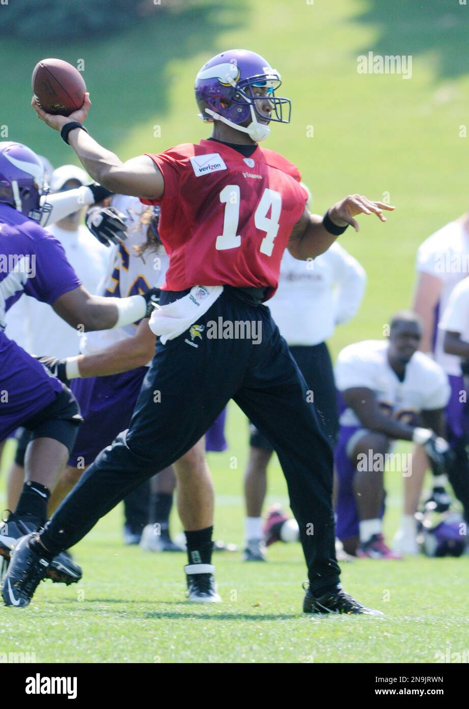 Minnesota Vikings NFL football quarterback Joe Webb is shown during ...