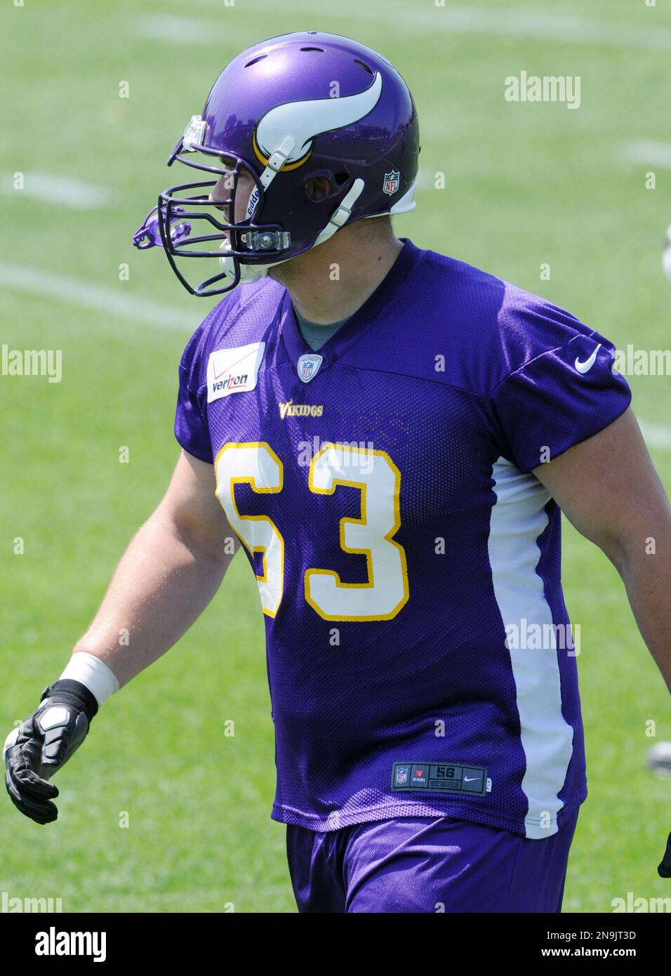 Minnesota Vikings NFL football center Brandon Fusco is shown during ...