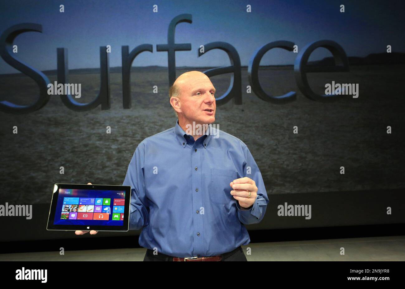 In this photo released by Microsoft, Steve Ballmer, Microsoft Chief ...