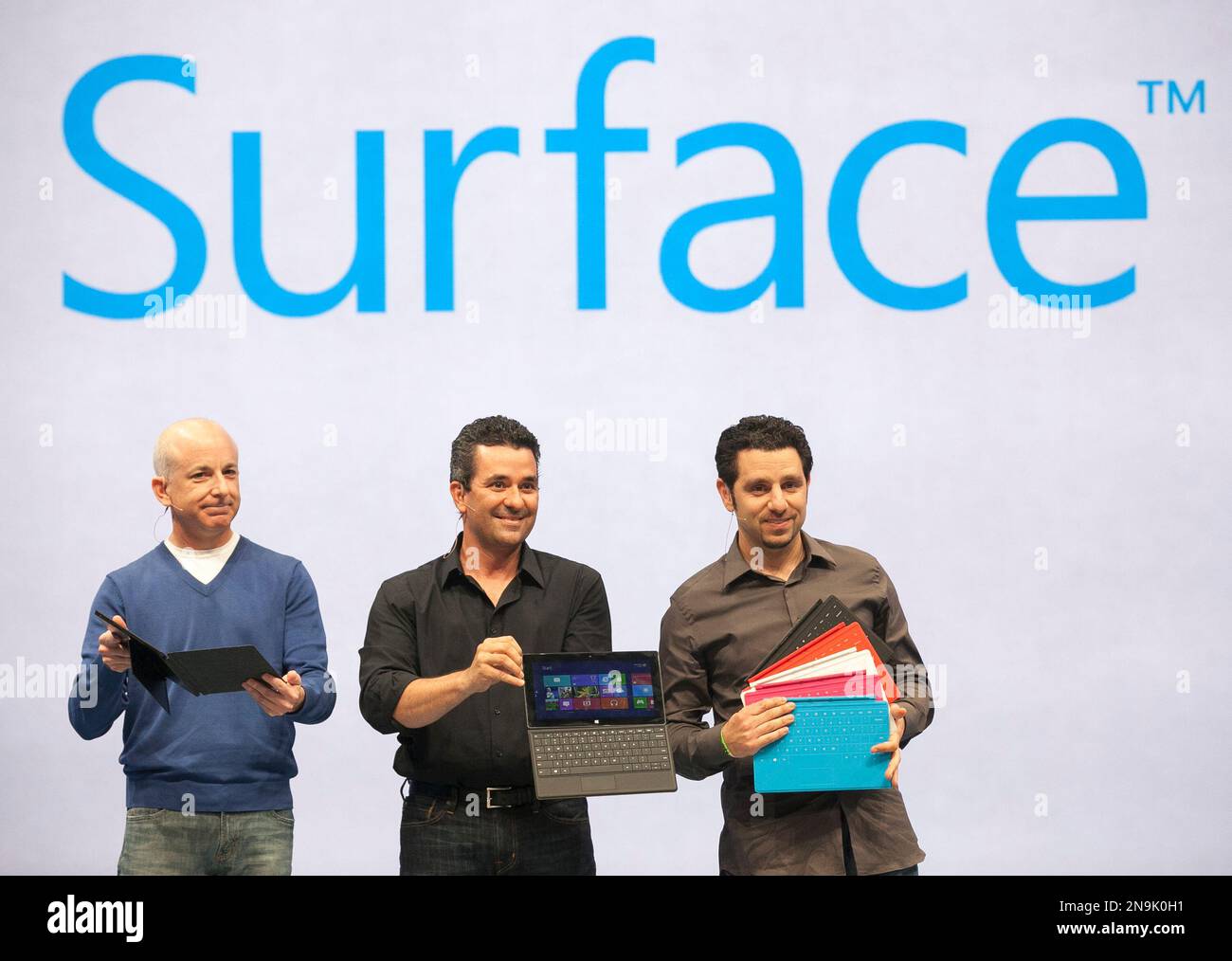 Microsoft Surface design team members, from left, Steven Sinofsky, Mike ...