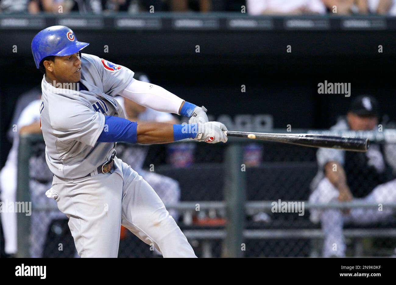 Chicago Cubs' Starlin Castro hits a two-run home run off Chicago White ...