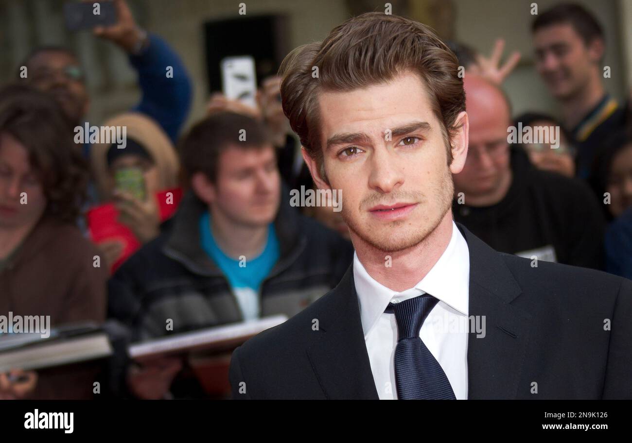 British actor Andrew Garfield arrives for the UK premiere of The ...