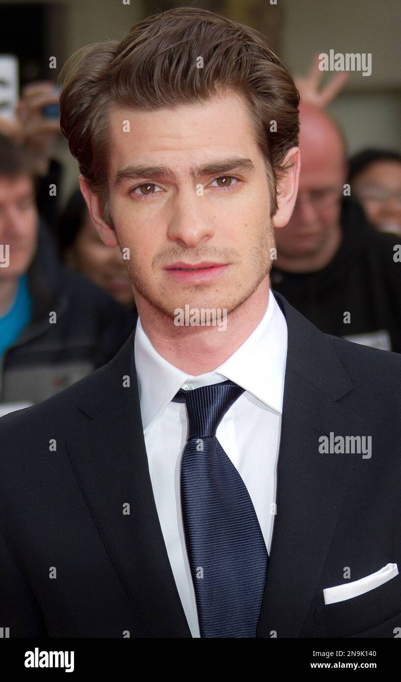 British actor Andrew Garfield arrives for the UK premiere of The ...
