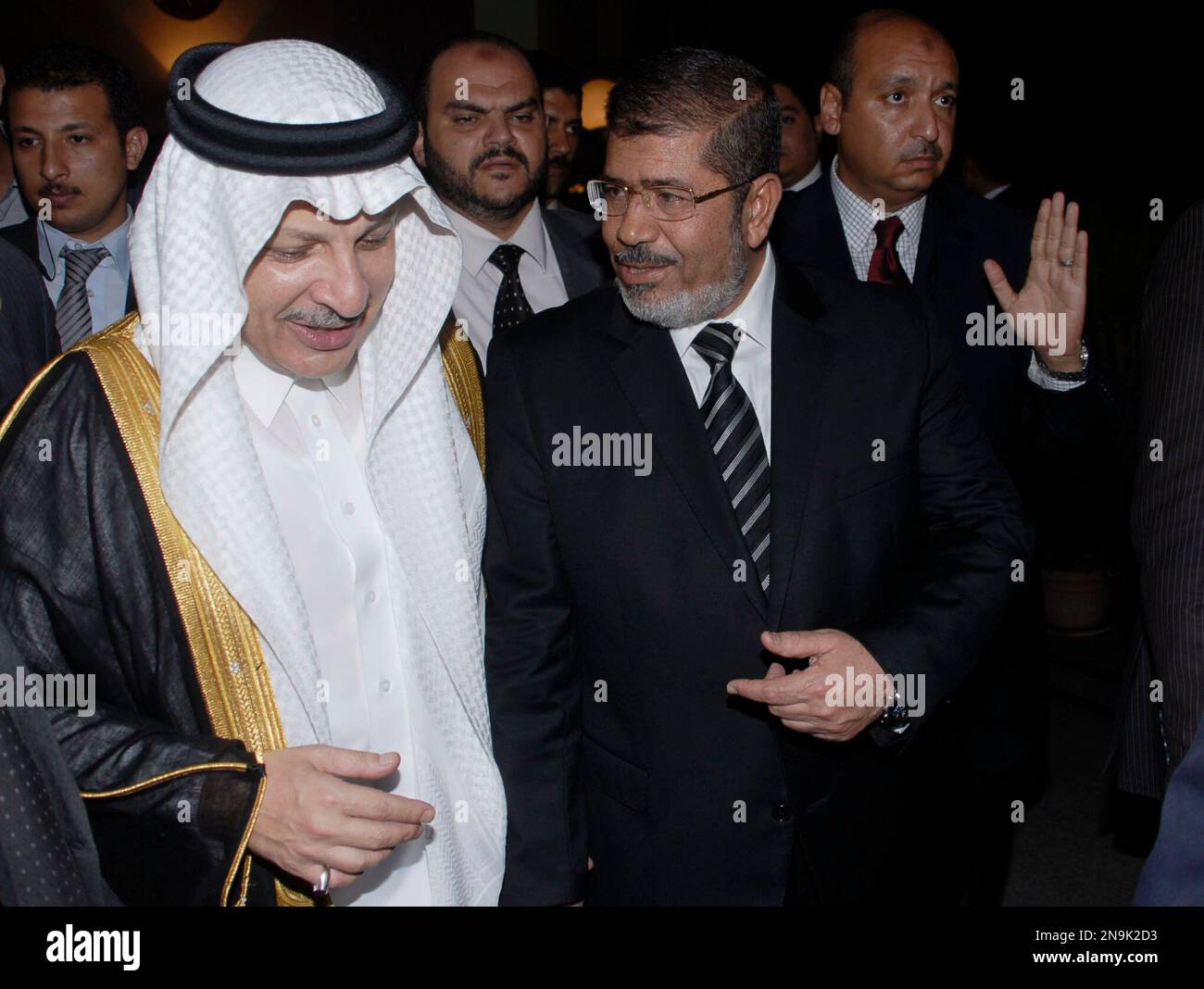 Ahmed Kattan, left, Saudi Arabia's ambassador to Egypt, and Islamist presidential candidate ...