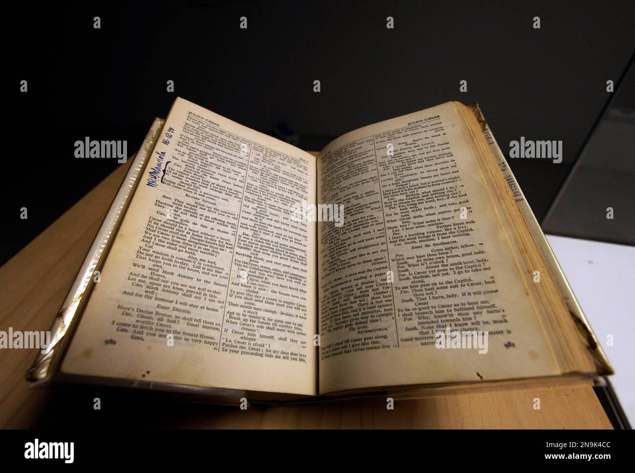 The signature of former South African leader Nelson Mandela is seen in ...