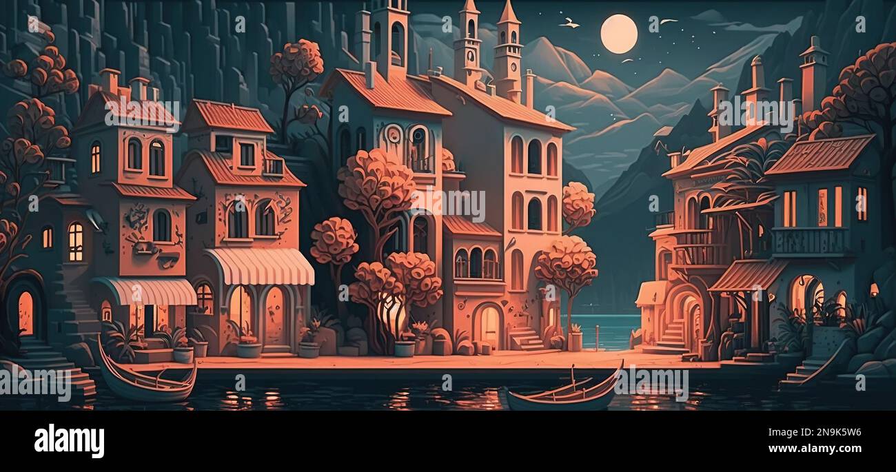 Village scenario hi-res stock photography and images - Alamy