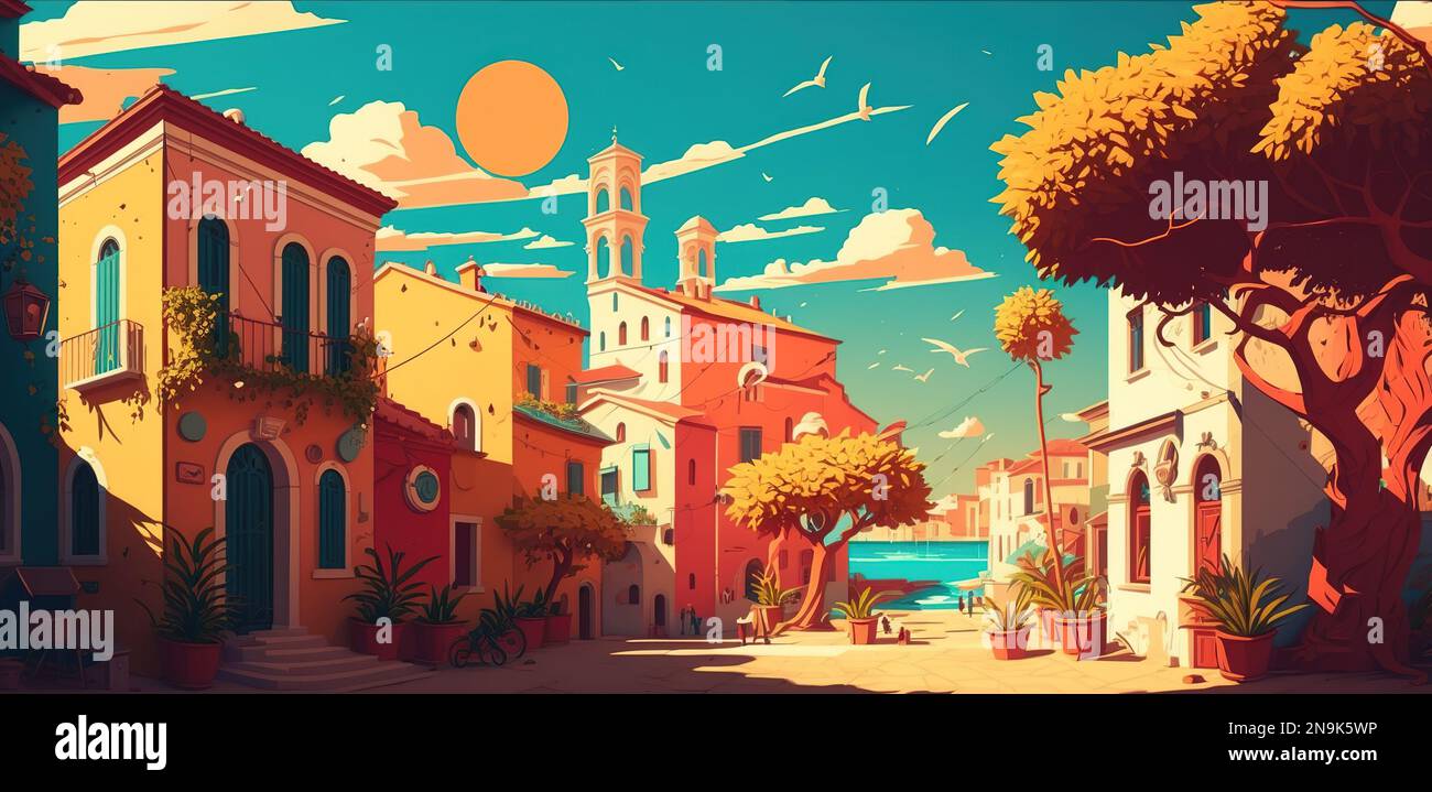 Village scenario hi-res stock photography and images - Alamy