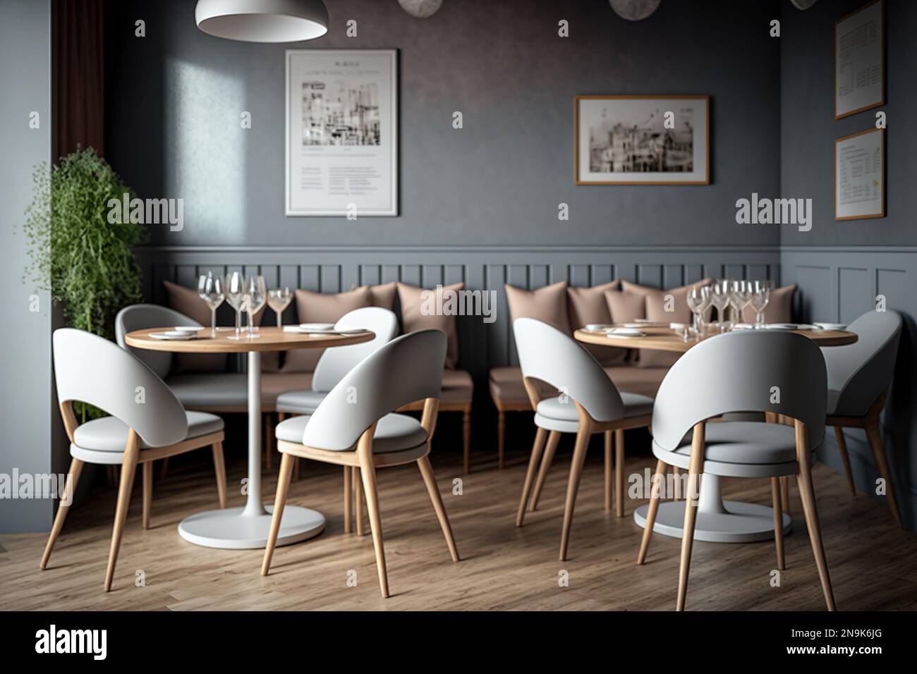 3d render cafe bar interior hi-res stock photography and images - Alamy