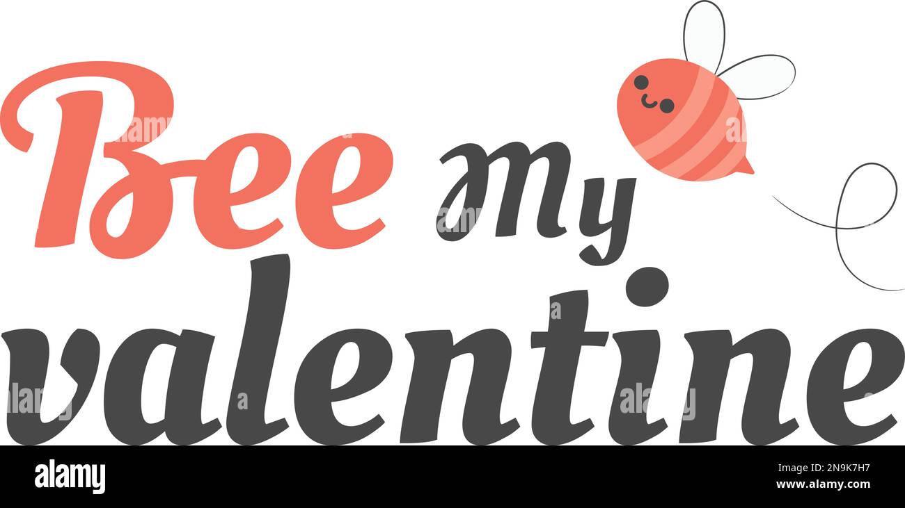 Be My Valentine card. Valentine's day greeting card with cute flying ...
