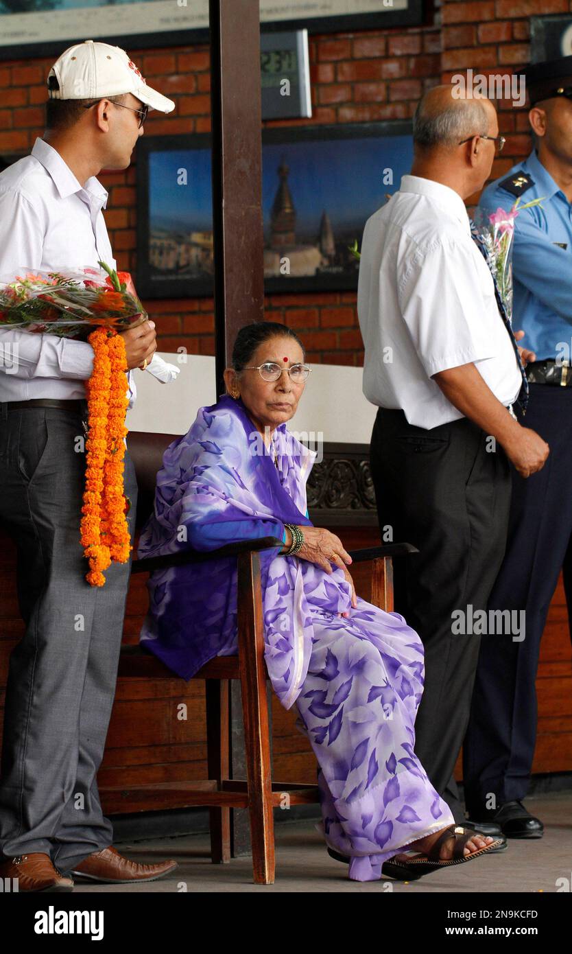 Chandra Kala Mainali, mother of Govinda Prasad Mainali, waits for her ...
