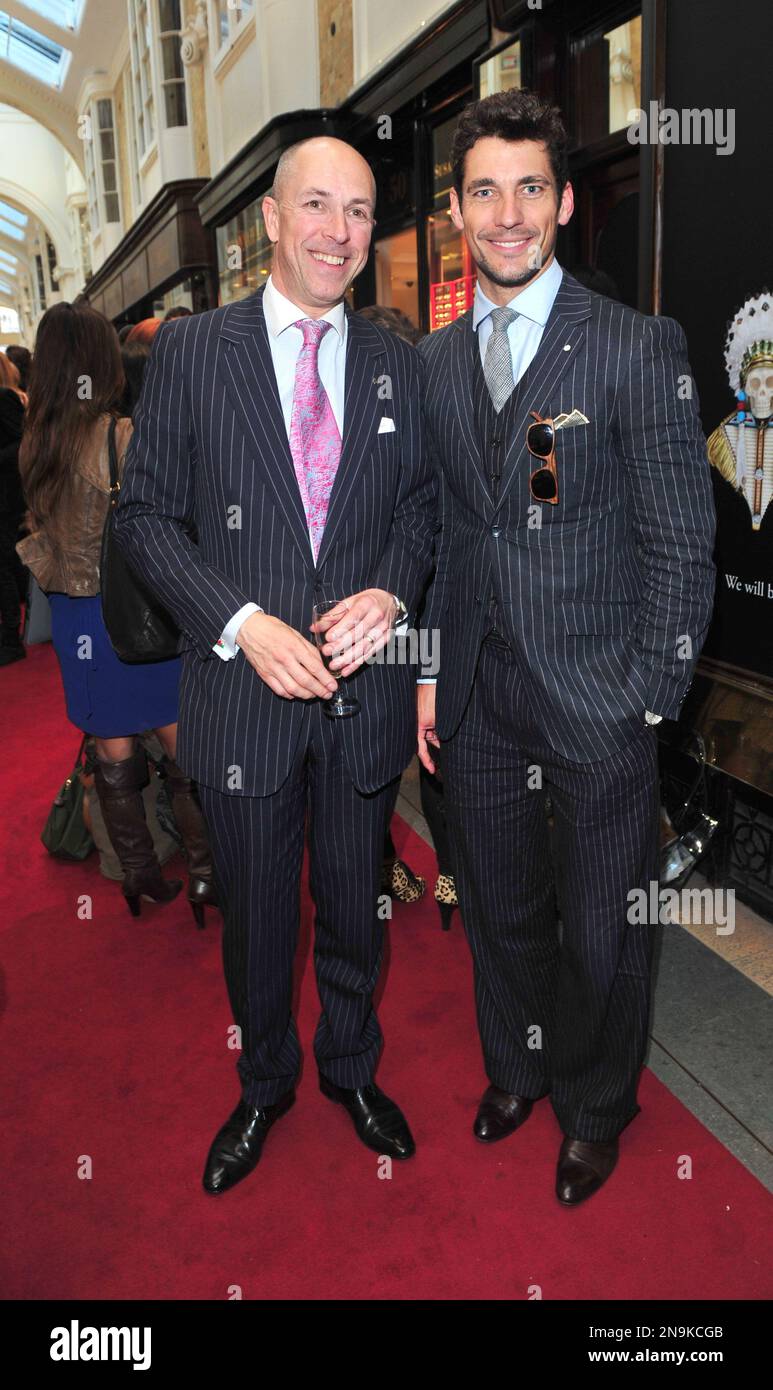 Dylan Jones and David Gandy at the showcase of Woolmark's Cool Wool ...