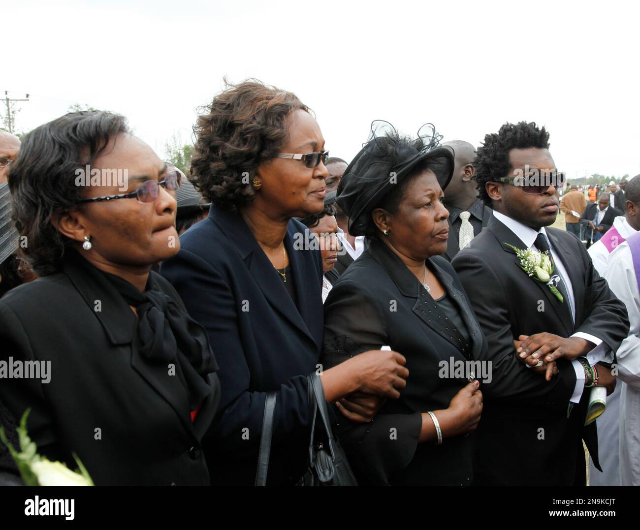 The family of George Saitoti follow casket of the late minister for ...