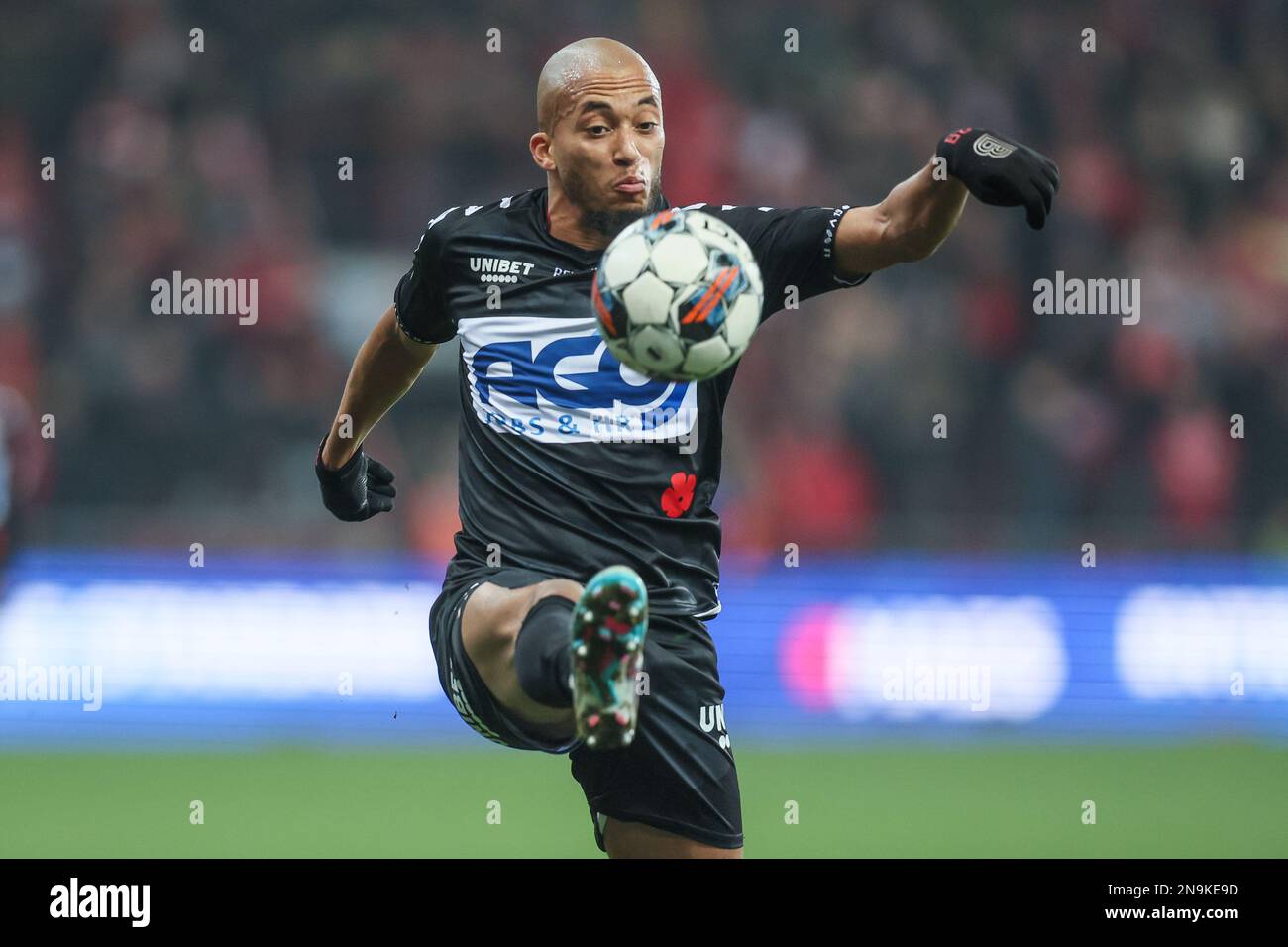 Kortrijk's David Henen pictured in action during a soccer match between ...