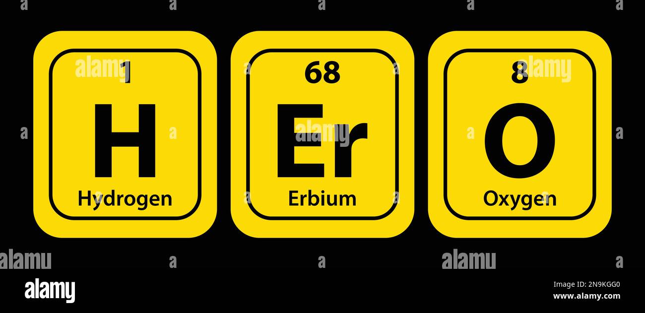 Hero Hydrogen Erbium And Oxygen Funny Phrase With The Periodic