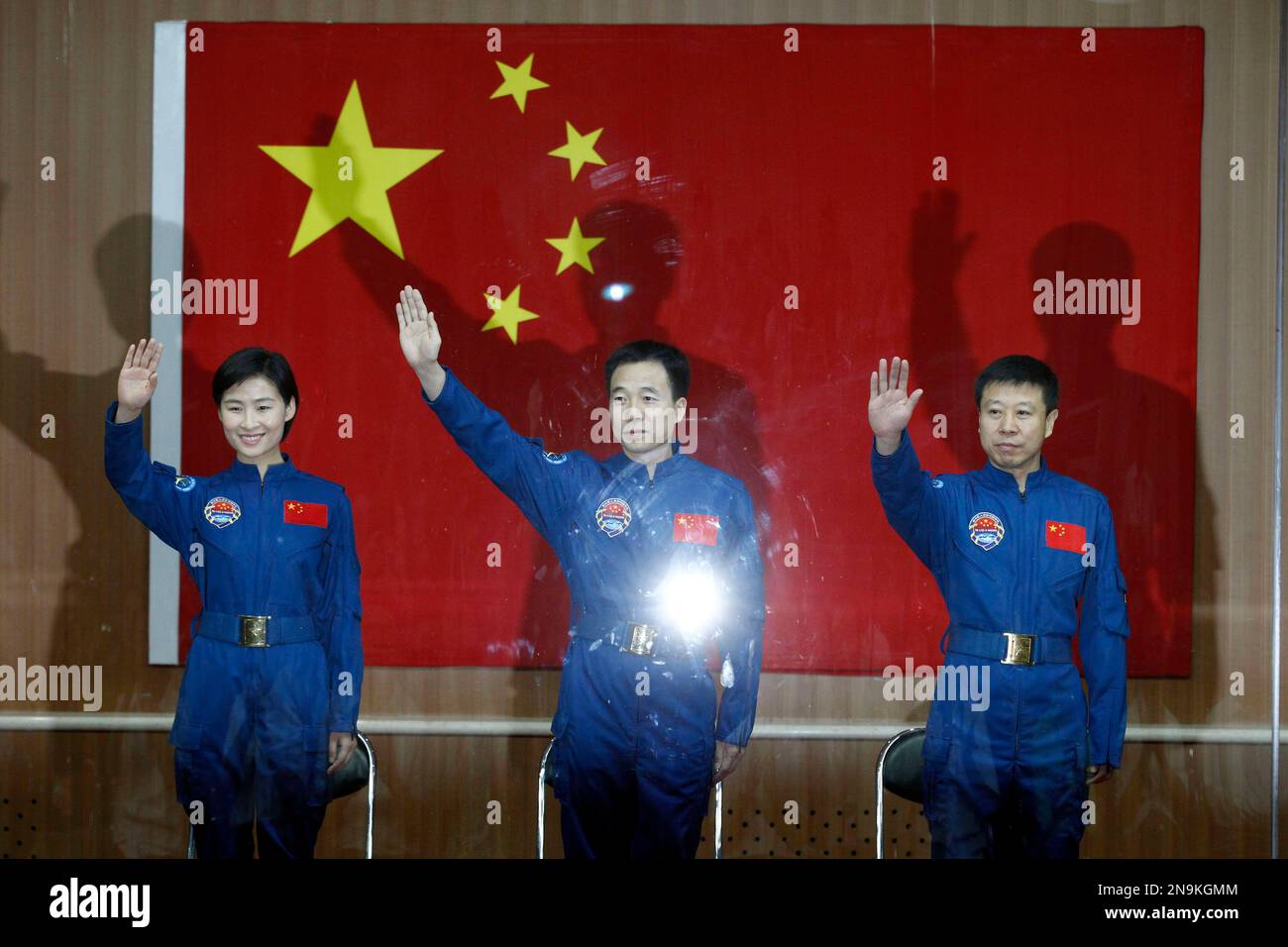 China's latest astronauts from left., Liu Yang, Jing Haipeng and Liu ...
