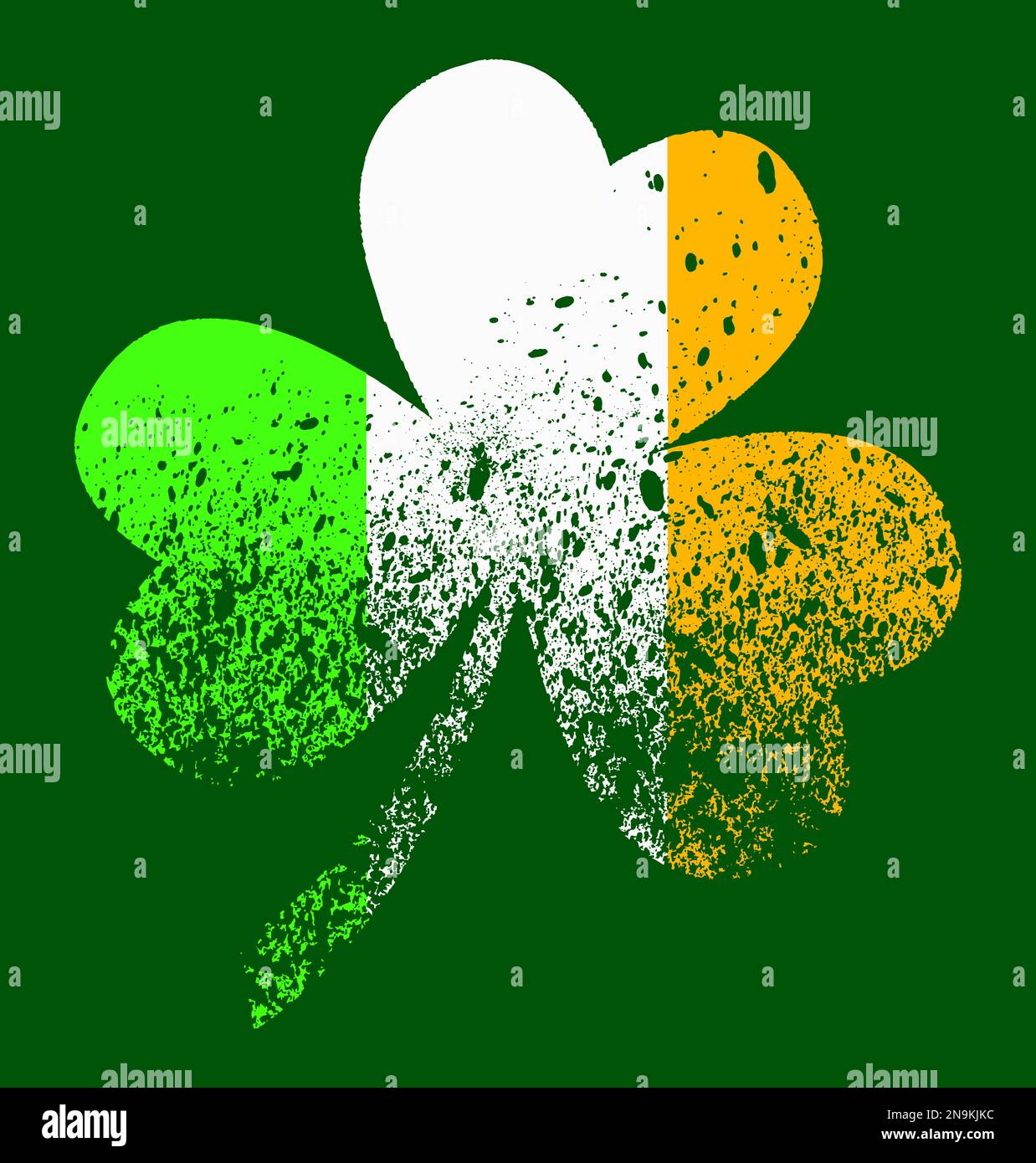 Irish Flag Clover. Symbol of luck. Vector illustration Stock Vector ...