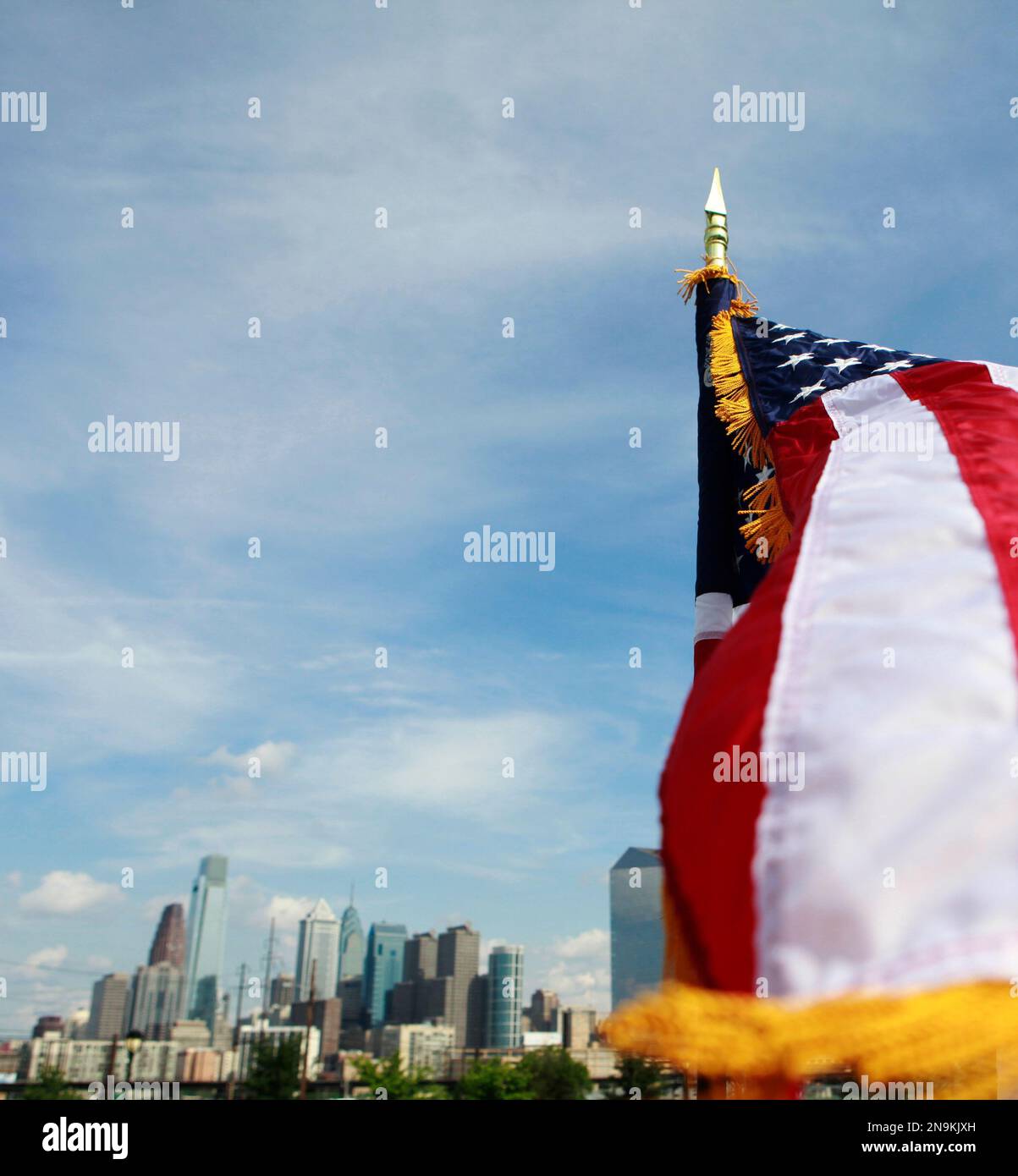 An American flag was placed in Drexel Park on Thursday, June 14, 2012 ...