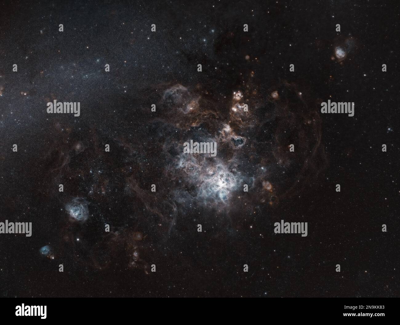 A dark nebula, a diffused astronomical object, including galaxies ...