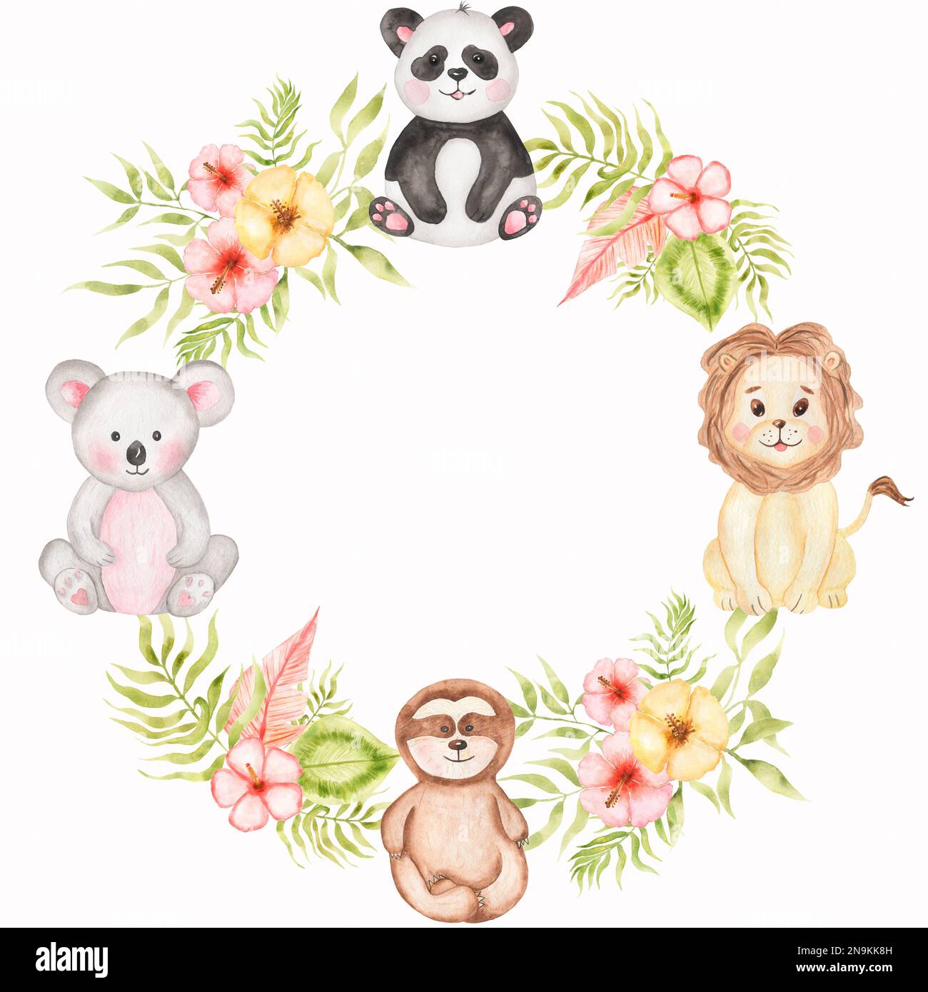 Baby Shower Animal Clipart Border