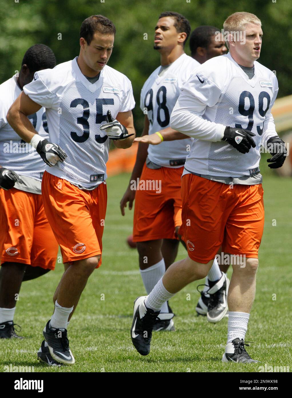 Chicago Bears defensive end Shea McClellin (99), right, and safety ...
