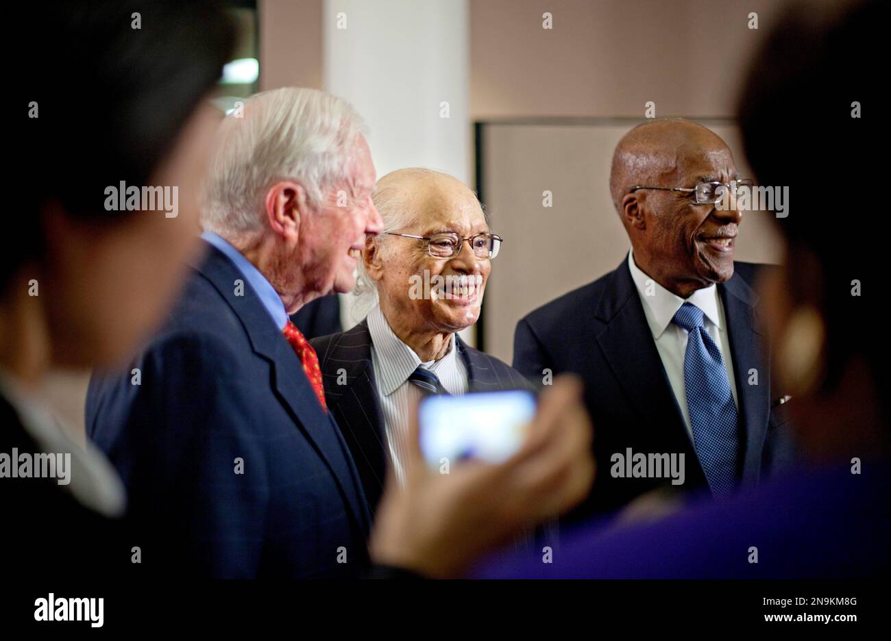 Judge Horace Ward, center, the first African American ever to serve on ...