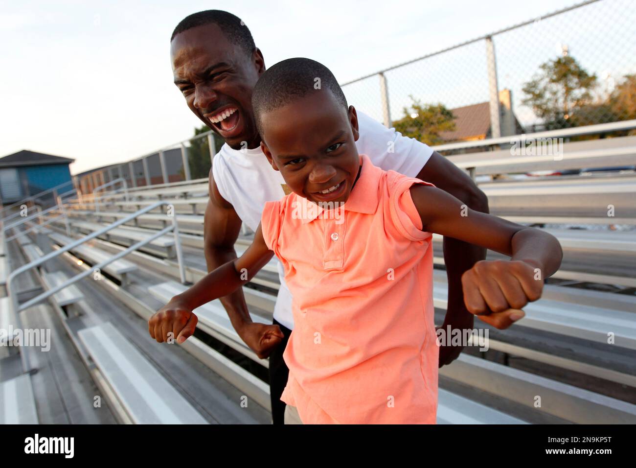 New Orleans Saints cornerback Jabari Greer and his son Jeremiah Greer ...