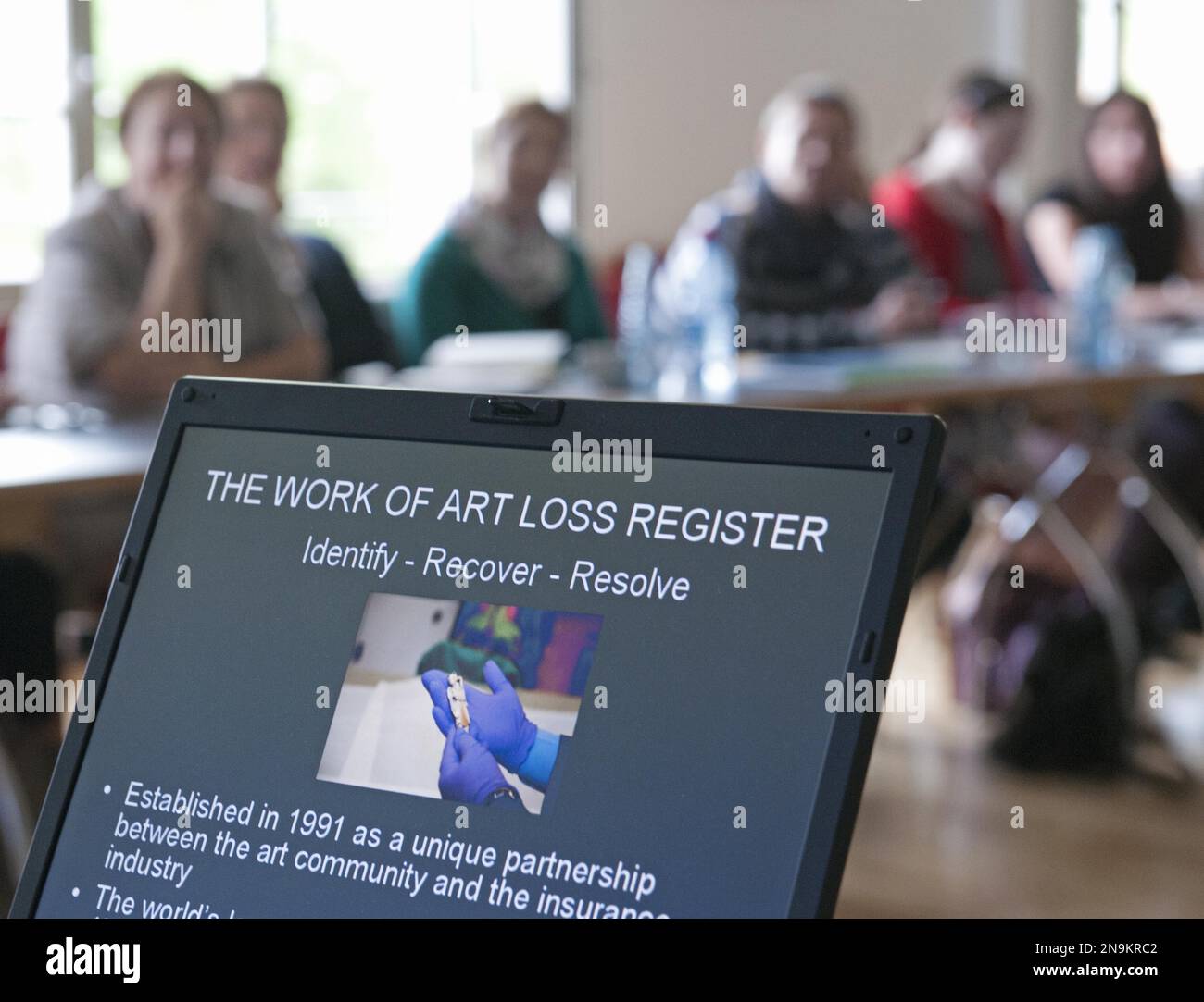 People attend the Provenance Research Training Program to the Nazi-looted art, in Magdeburg ...