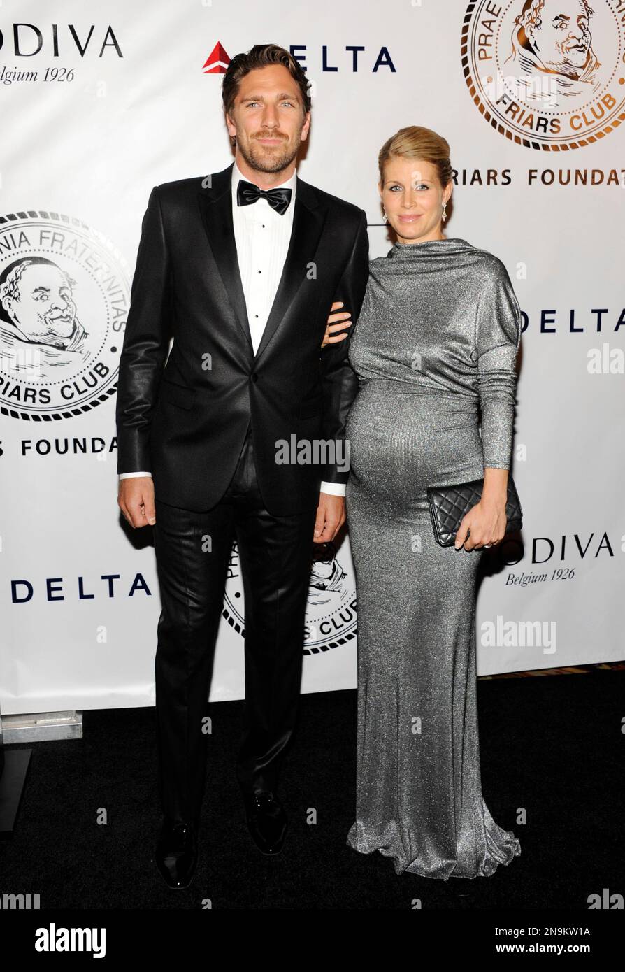 Henrik Lundqvist and Therese Anderson attend The Friars Club and Friars ...