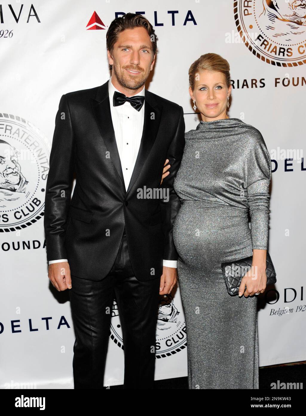 Henrik Lundqvist and Therese Anderson attend The Friars Club and Friars ...