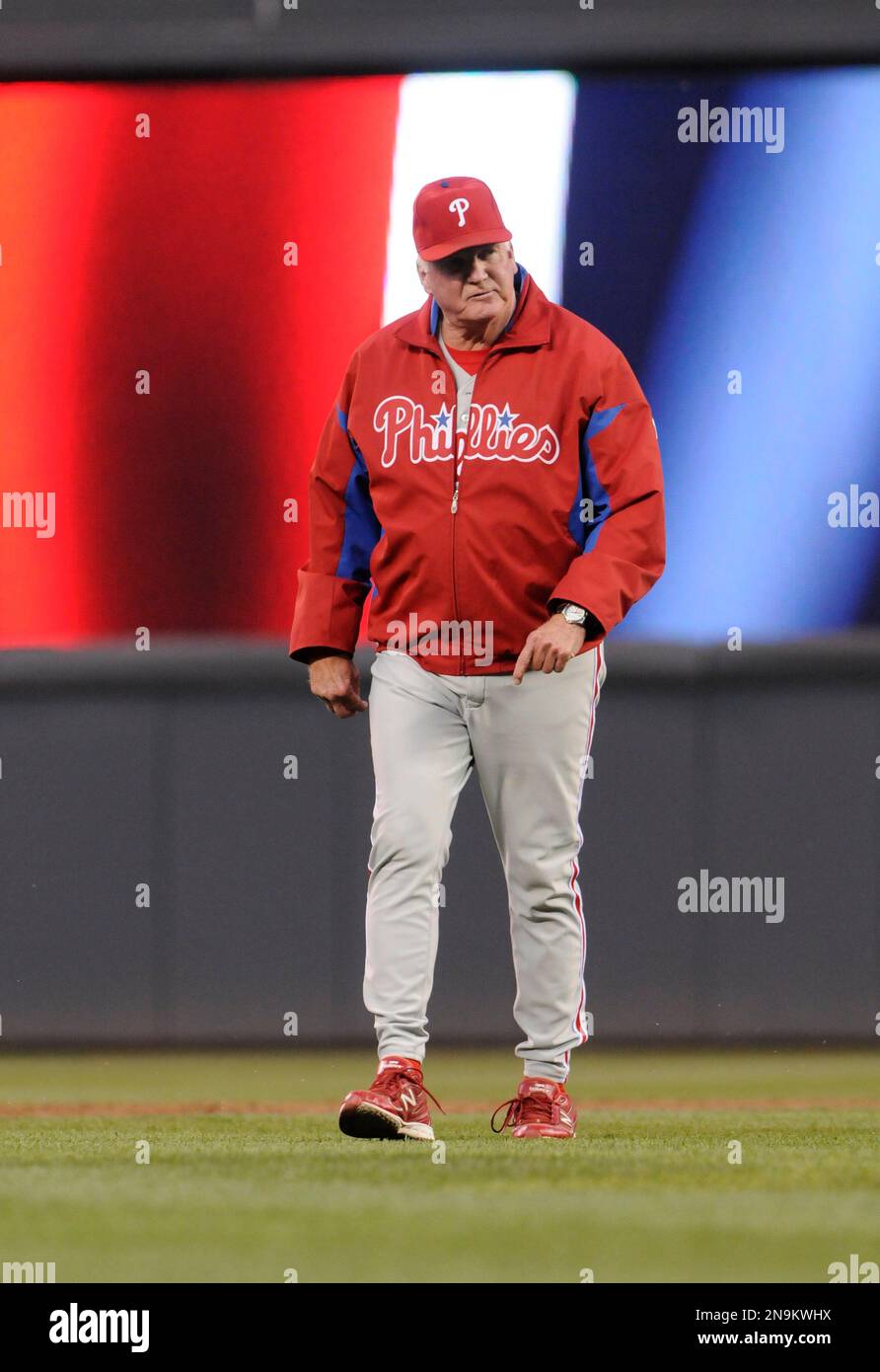 Philadelphia Phillies manager Charlie Manuel is shown during a baseball ...