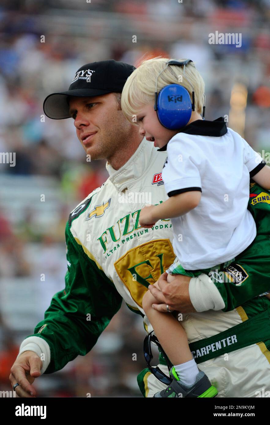 Ed Carpenter with his son Ryder before the Firestone 550 Indy Car ...