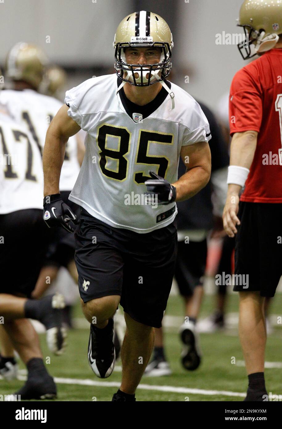 New Orleans Saints tight end David Thomas (85) goes through drills ...