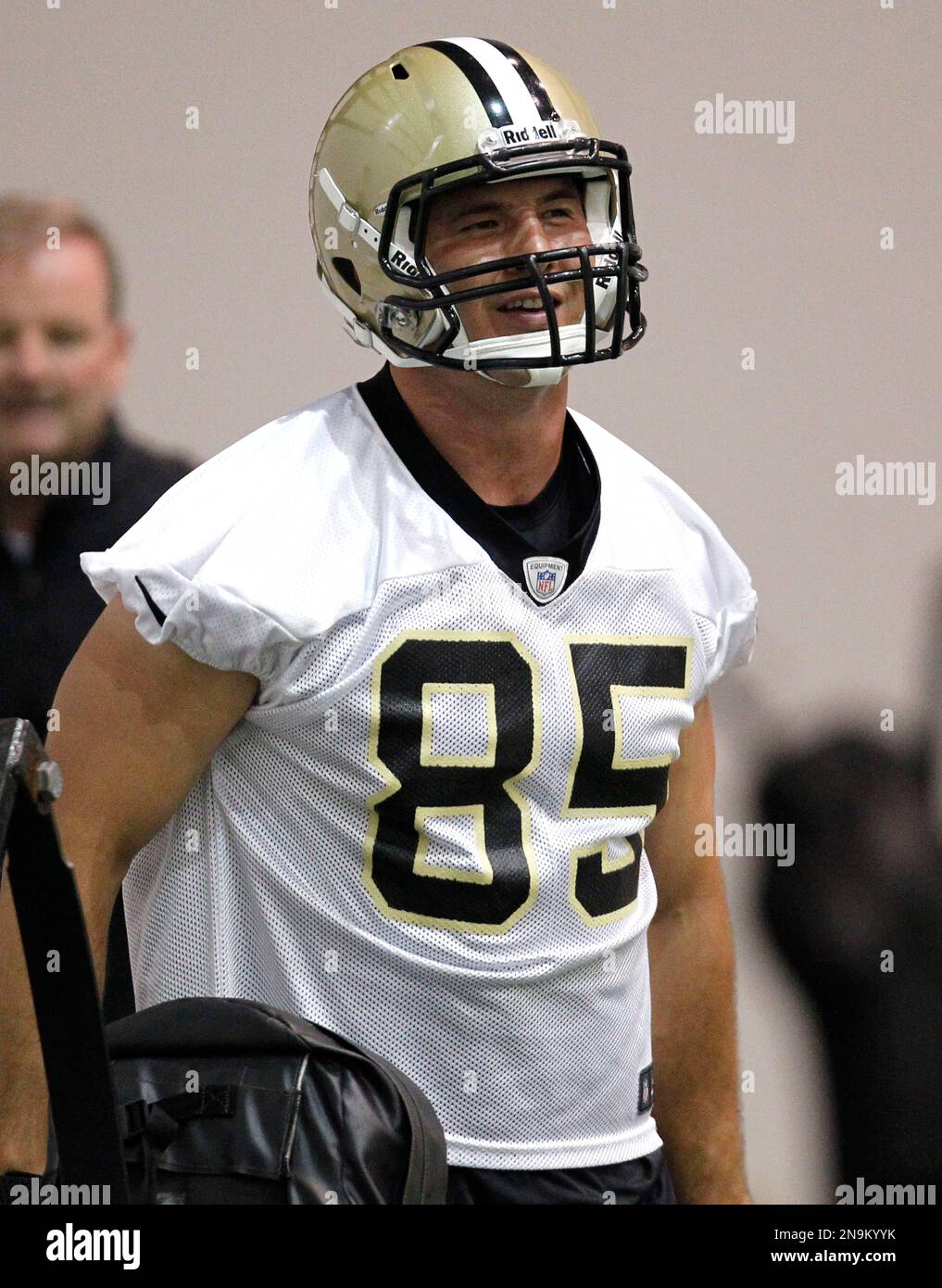 New Orleans Saints tight end David Thomas (85) goes through drills ...