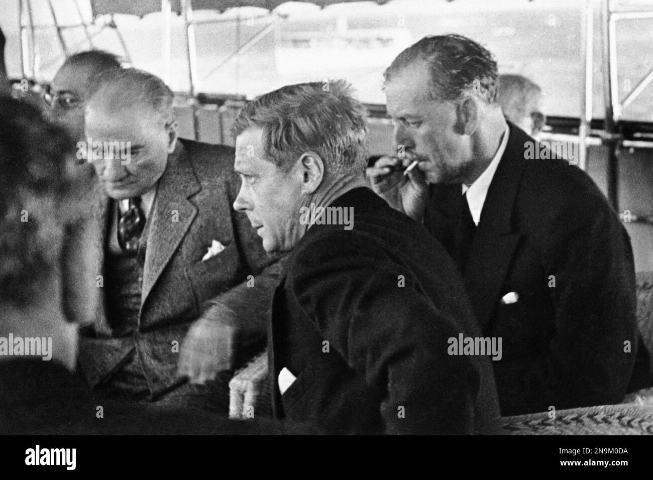 President of Turkey Kemal Attaturk, left, talks with Britain's King ...