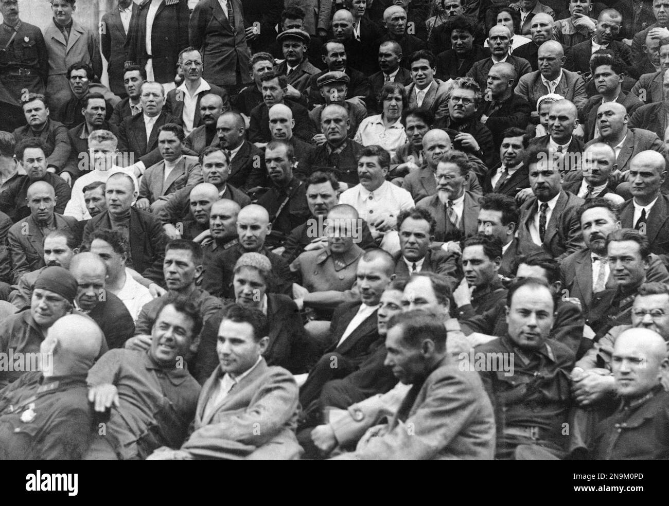 Undated file photo of Russian leader Joseph Stalin, centre in white ...