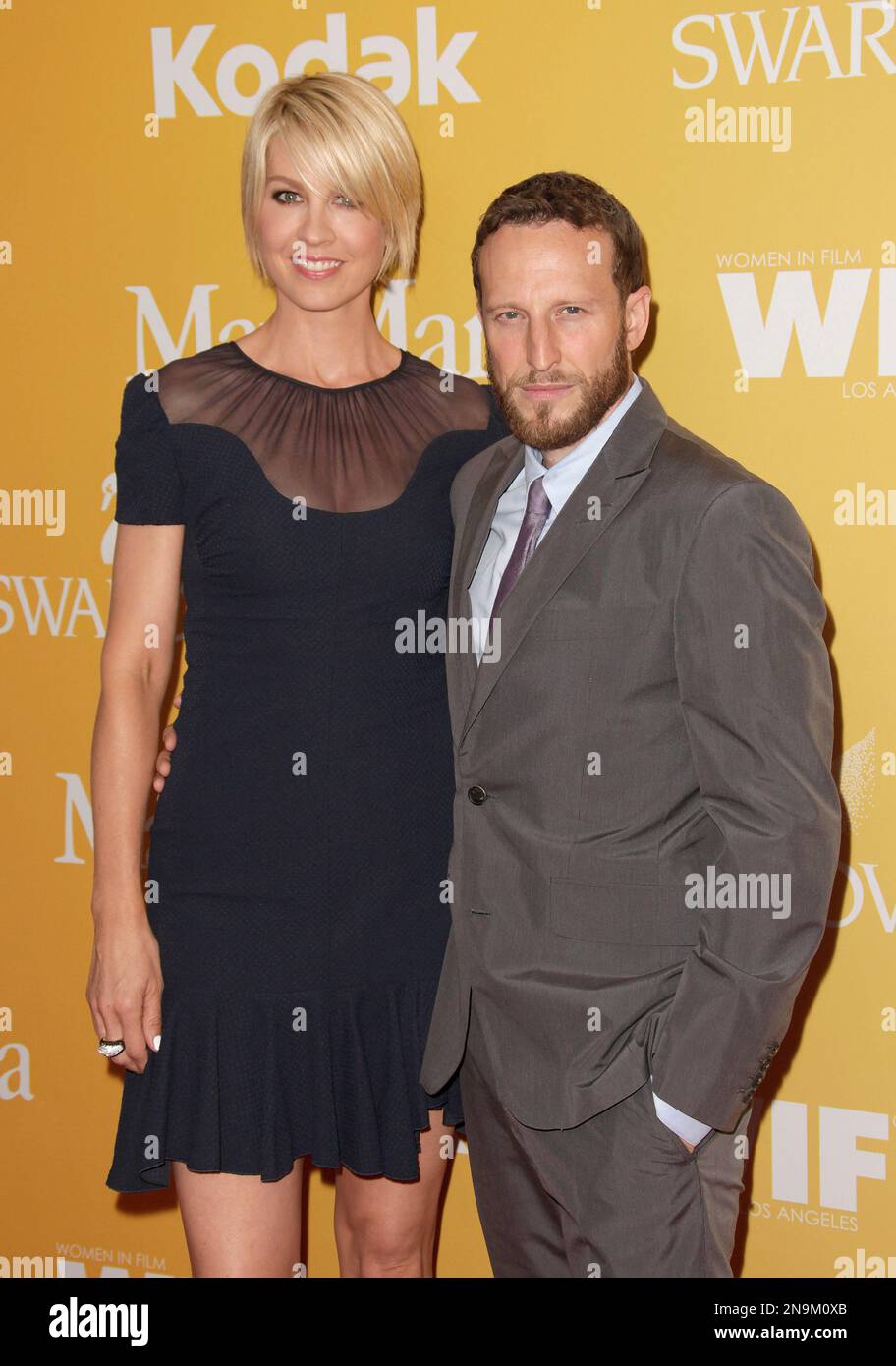 Actress Jenna Elfman and Bodhi Elfman arrive at the Women In Film ...