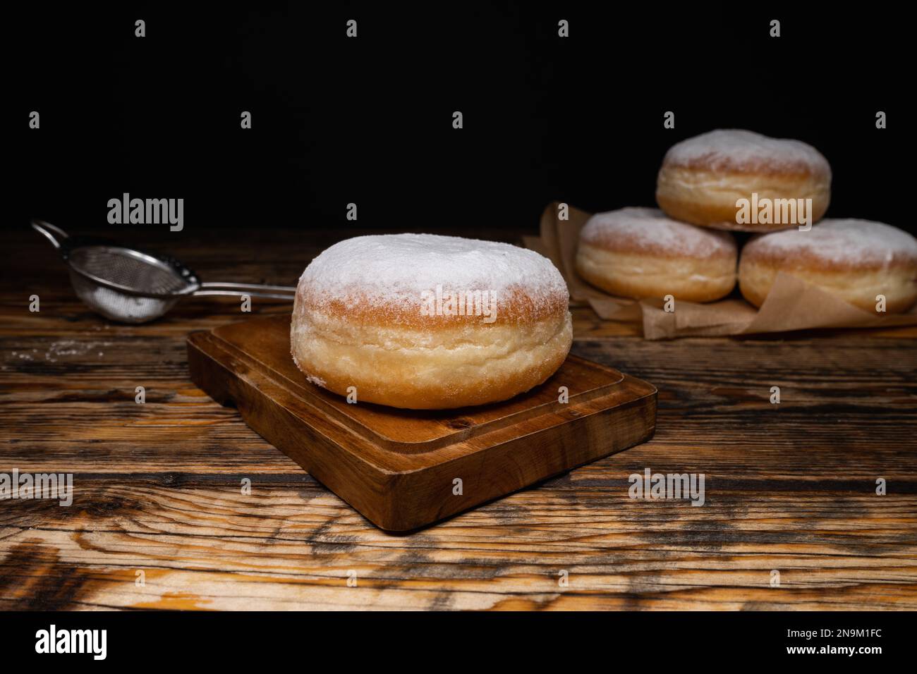 Polish pączki deep-fried doughnuts. Celebrating Fat Thursday Tłusty ...