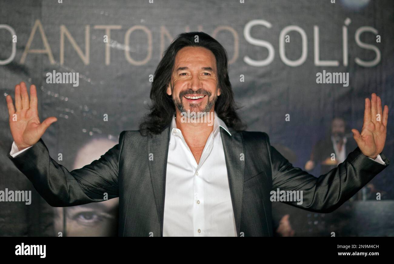 Mexican singer Marco Antonio Solís, "El Buki," poses for photos prior ...