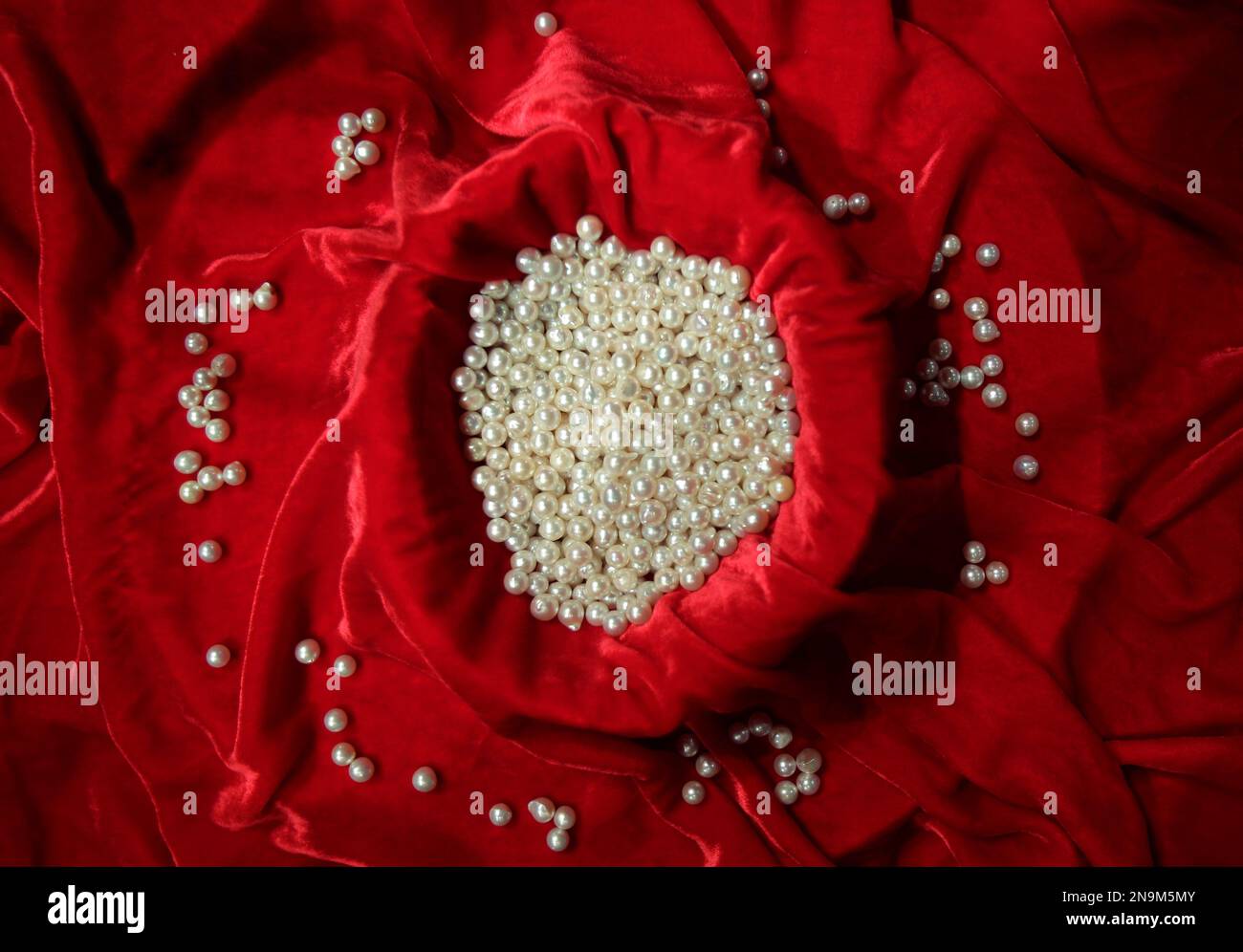 In this Wednesday, April 4, 2012 photo, pearls are displayed at the ...