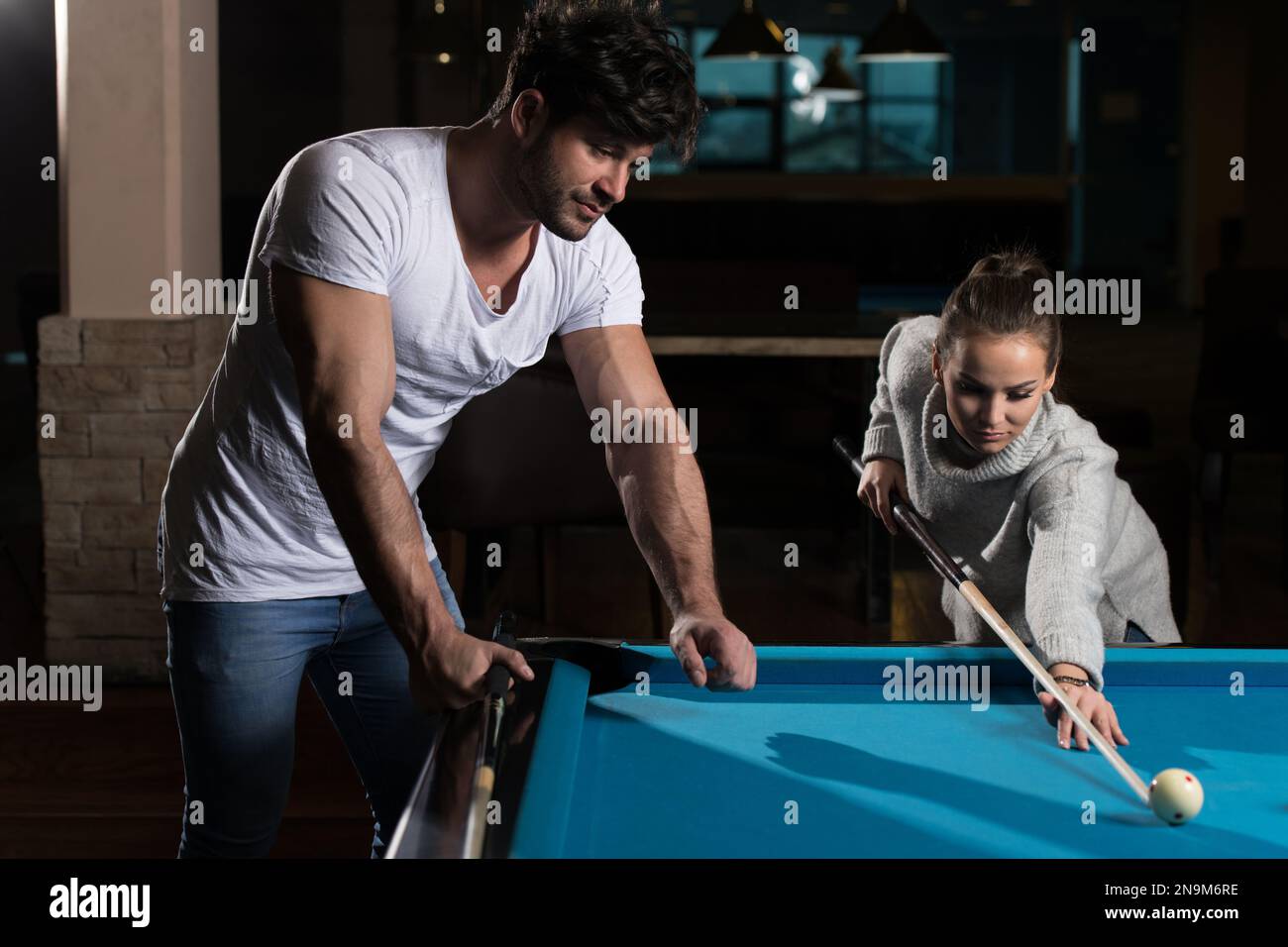 Shooting pool ball hi-res stock photography and images - Alamy
