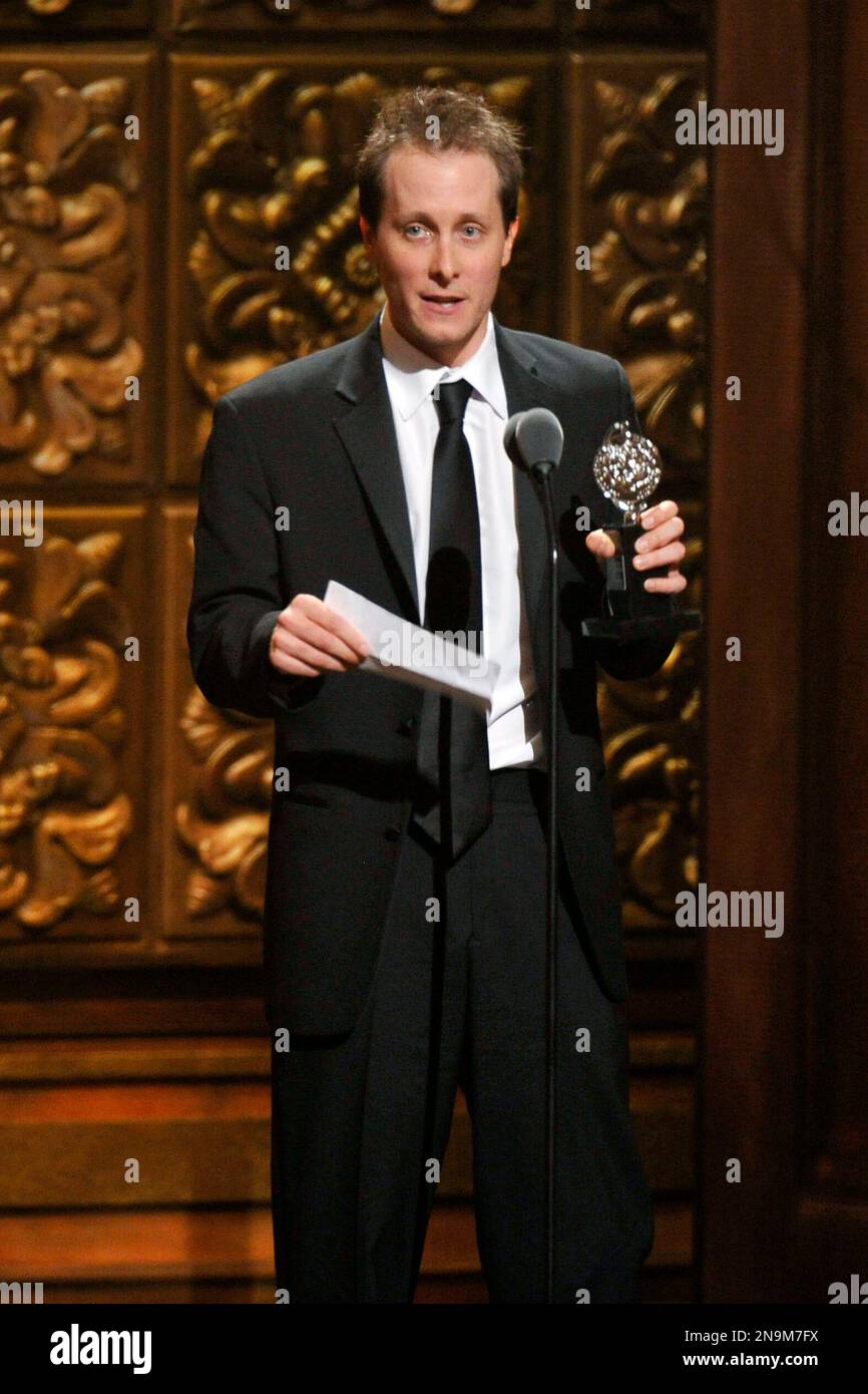 Jeff Croiter accepts the best lighting design of a play award for his ...