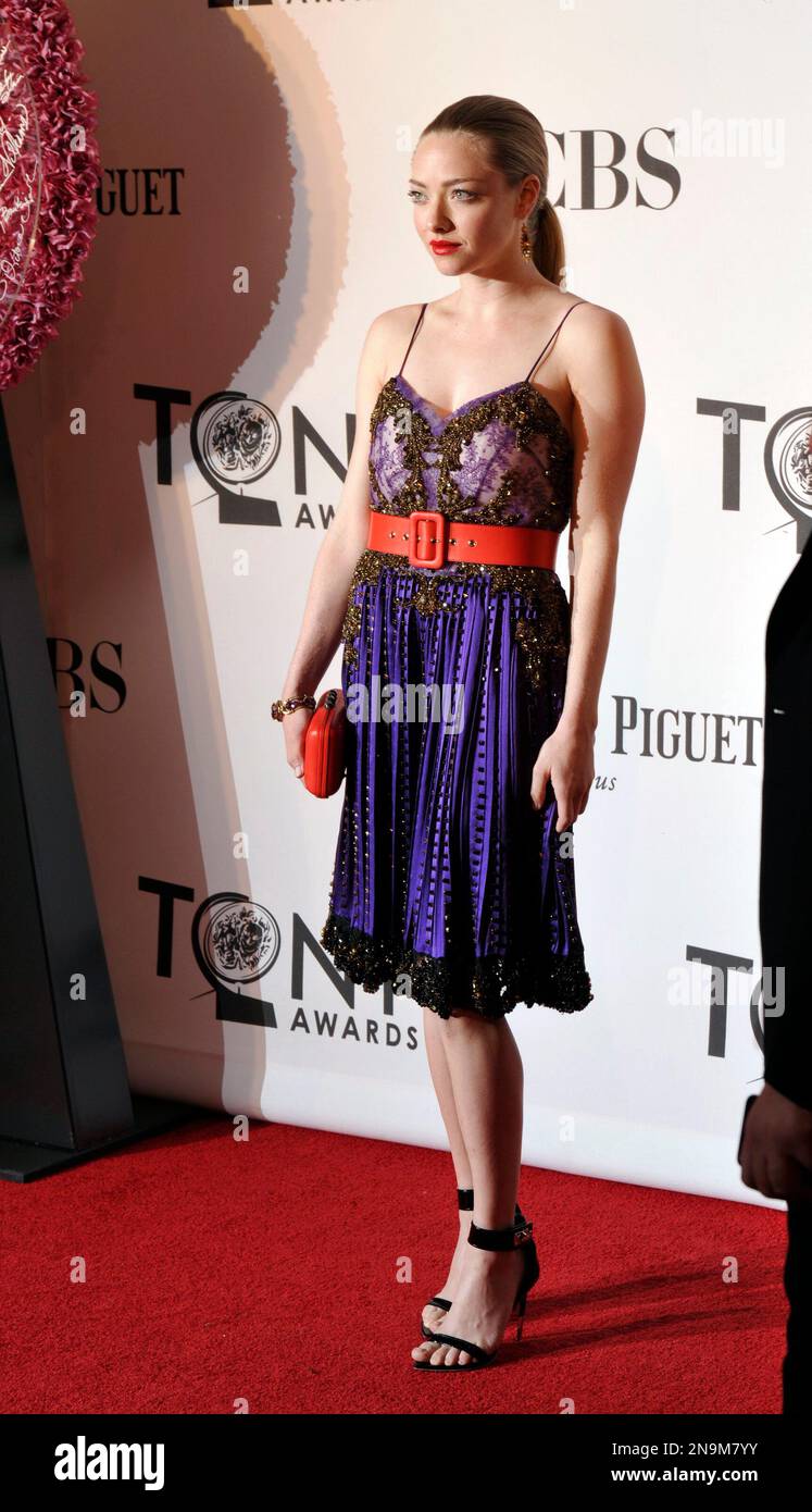 Actress Amanda Seyfried arrives at the 66th Annual Tony Awards on ...