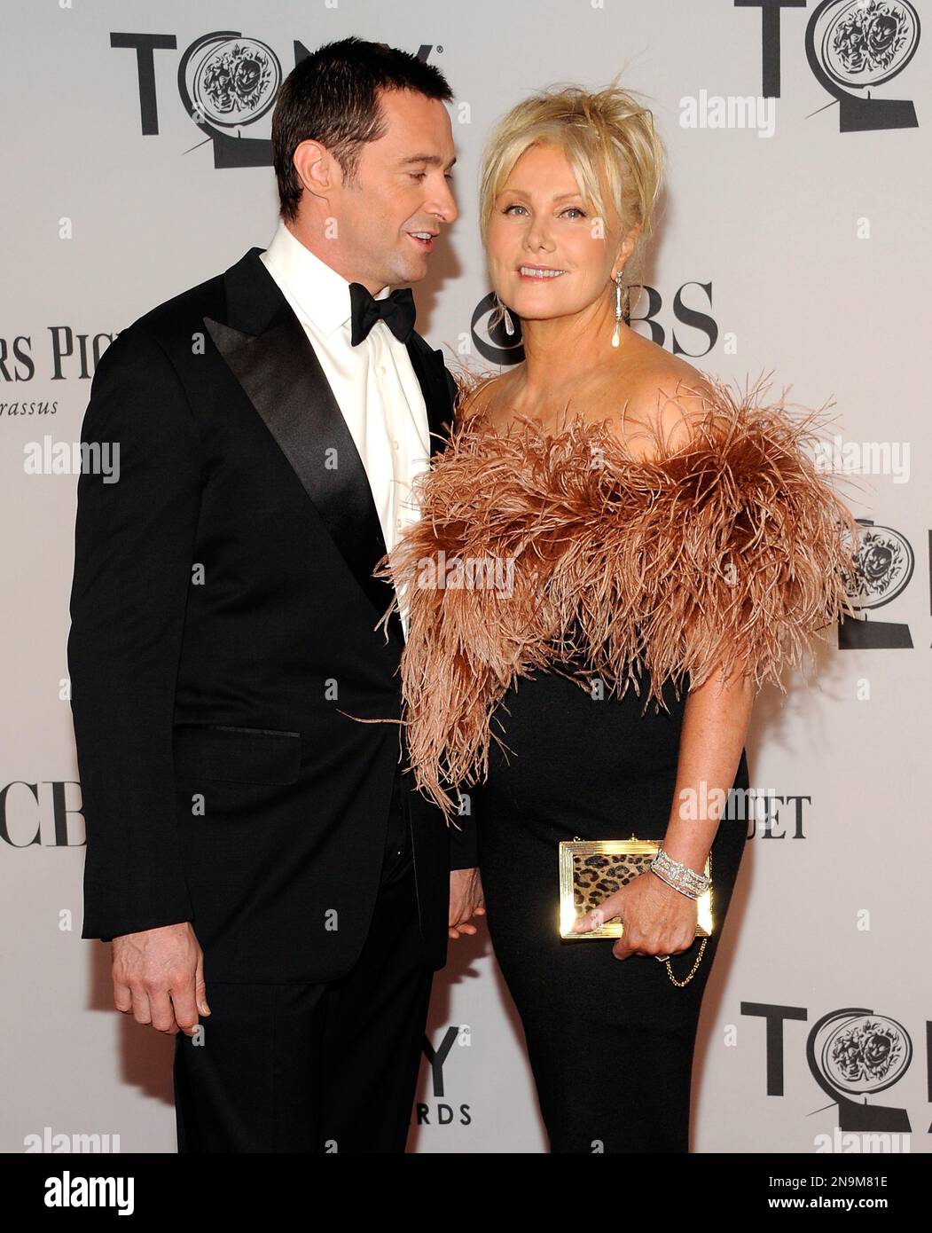 Actor Hugh Jackman and wife Deborra-Lee Furness arrive at the 66th ...