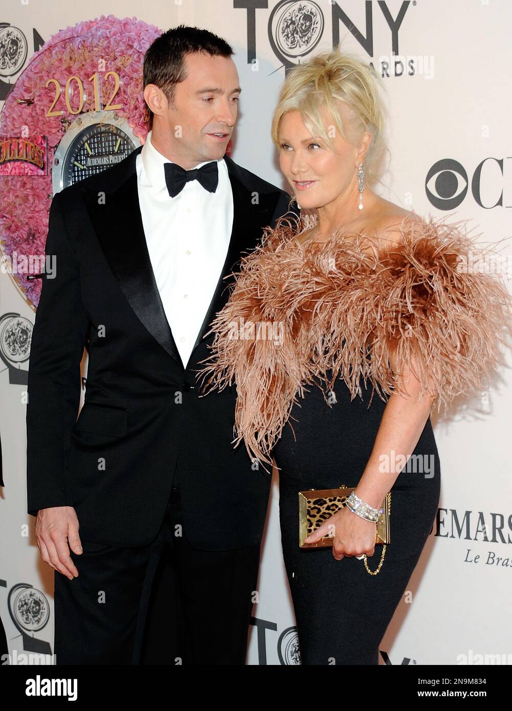 Actor Hugh Jackman and wife Deborra-Lee Furness arrive at the 66th ...