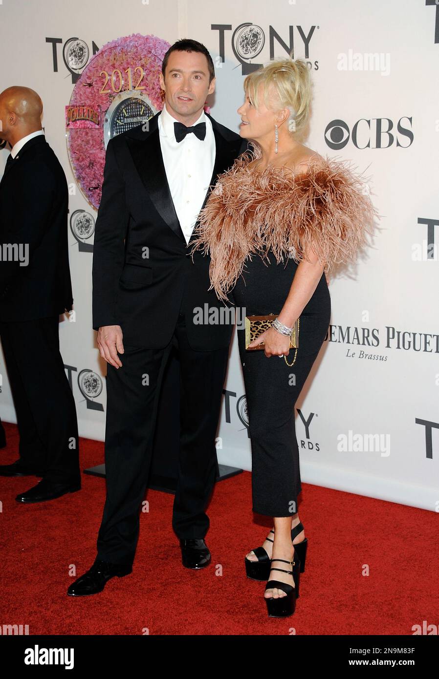 Actor Hugh Jackman and wife Deborra-Lee Furness arrive at the 66th ...